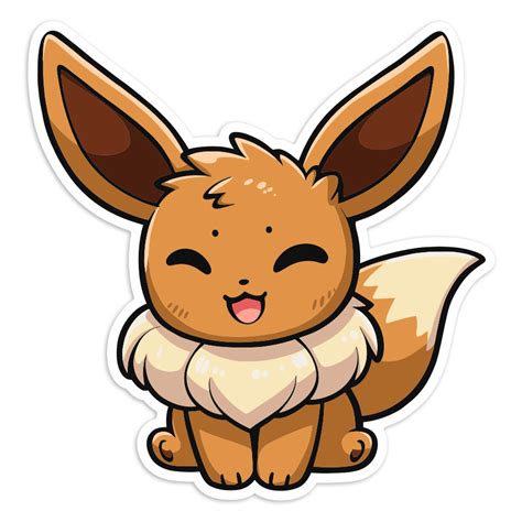 Süßer Sitzender Evoli Aufkleber