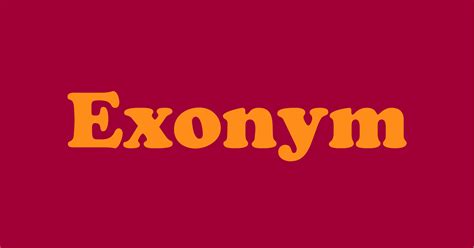 Exonym Word Daily