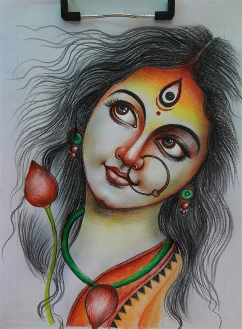 Durga Maa Pictures Drawing