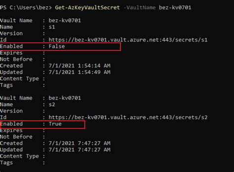 Get Azkeyvaultsecret Operation Get Is Not Allowed On A Disabled Secret · Issue 15378 · Azure