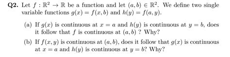 Q2 ﻿let F R2→r ﻿be A Function And Let A B Inr2 ﻿we