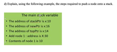 Solved D Explain Using The Following Example The Steps Chegg Com