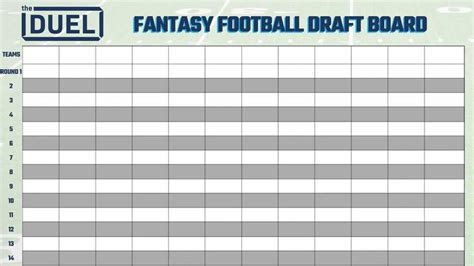 Printable Fantasy Football Draft Board