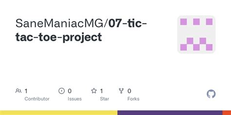 07 Tic Tac Toe Projectindexhtml At Main · Sanemaniacmg07 Tic Tac Toe