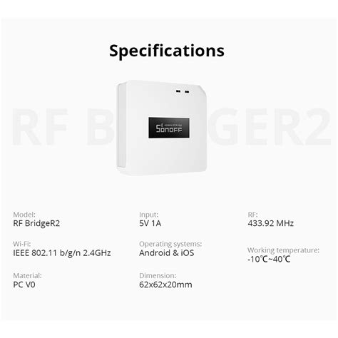 SONOFF RF BridgeR MHz RF Bridge Smart Gateway With APP Control