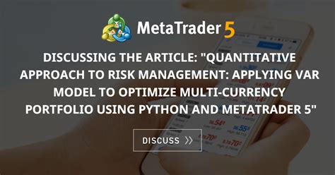 Discussing The Article Quantitative Approach To Risk Management