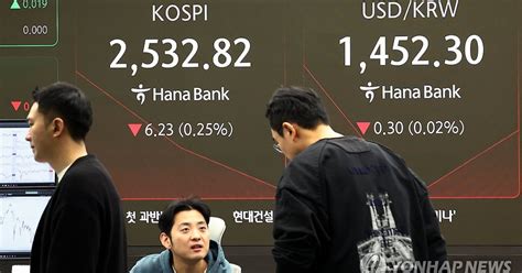 코스피 장중 강보합 전환 2540선 회복코스닥은 약세 지속