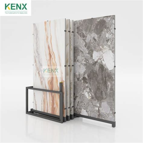 Pull Out Rotating Type Ceramic Tile Display Boards Customized