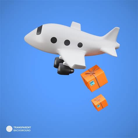 비행기 아이소메트릭 아이콘 3d 렌더링 그림 무료 Psd 파일