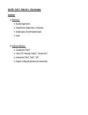 Understanding Set Relations In Probability Class Examples Course Hero