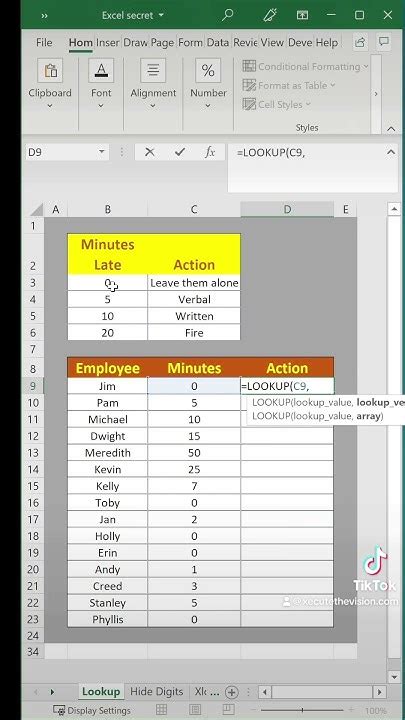 Excel Tip Lookup Function Youtube