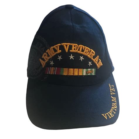 Vietnam Vet Army Veteran Baseball Cap Hat Osfm Adjust Gem