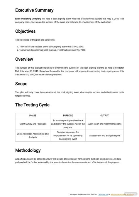 Program Evaluation Plan Template Download Now