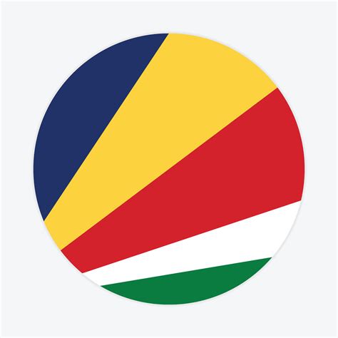 Seychelles National Flag Vector Icon Design Seychelles Circle Flag