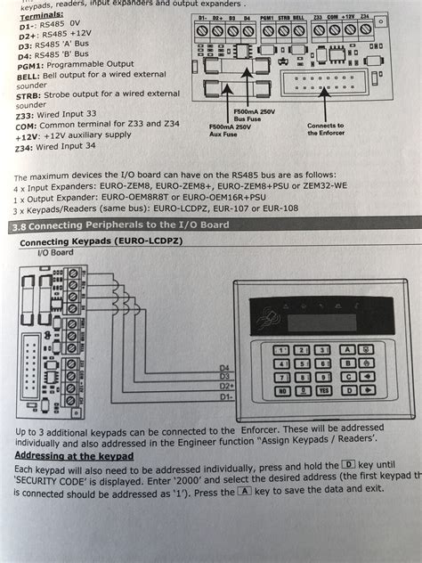 Adding Pyronix Euro 46 Wired Keypad To Enforcer V10 Wireless Alarm