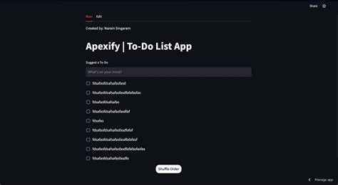 GitHub Narainsingaram Apexify Apexify Is A To Do List Web App Developed By Narain Singaram