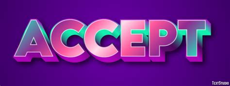 Accept Text Effect And Logo Design Word