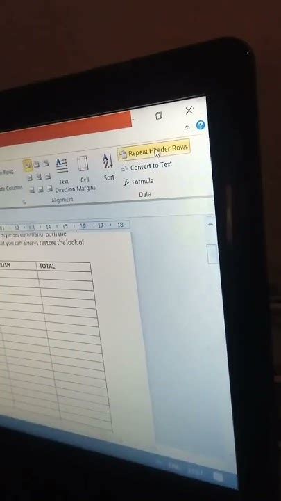 How To Repeat Heading Row Of Table On Each Page In A Document In Word