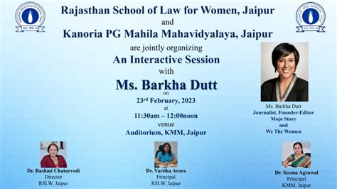 interactive session with ms barkha dutt kslw kanoria school of law