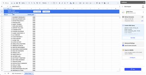 SQL Parameters Coefficient