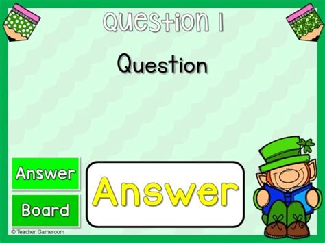St Patricks Day Mini Game Template 4 Teacher Gameroom