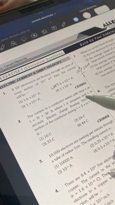 Quick Revision 2021 1current Electricity Cs Current Electricityexe