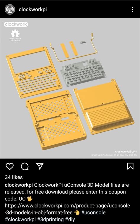 plastic back panel uconsole clockworkpi