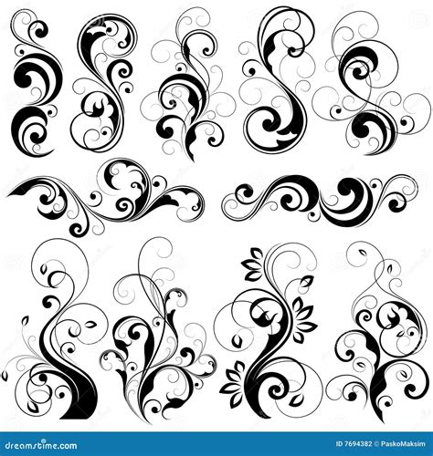 Scroll Work Isolated Stock Vector Illustration Of Design 7694382