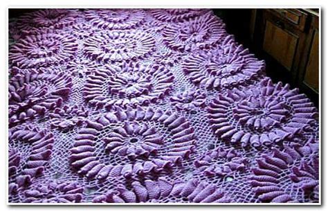 Шикарный плед из объемных мотивов крючком Рельефный круглый мотив для пледа Вязаное одеяло