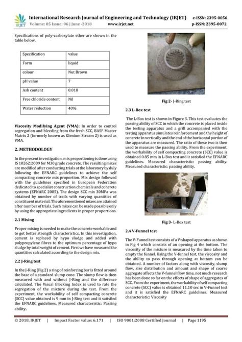 Irjet Evaluation Of Workability Characteristics Of Self Compacting