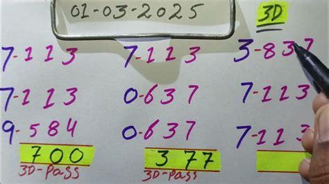 3d 01 03 2025 ၃ကြိမ်အတွက် ပြန်စရာမလို ဒဲ့တစ်ကွက် ကောင်း Youtube