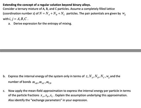 Solved Extending The Concept Of A Regular Solution Beyond