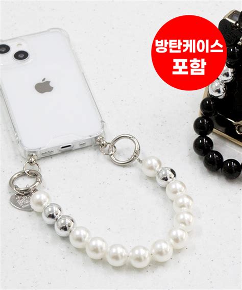 진주 숏 손목 스트랩 핸드폰 케이스 갤럭시 S24 S23 Fe Z플립 5 4 3 S22 S21 S20 노트20 울트라 플러스 아이폰15 14 13 프로 맥스 A24 A34