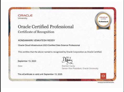 K Venkatesh Reddy On Linkedin Oracle Datascience