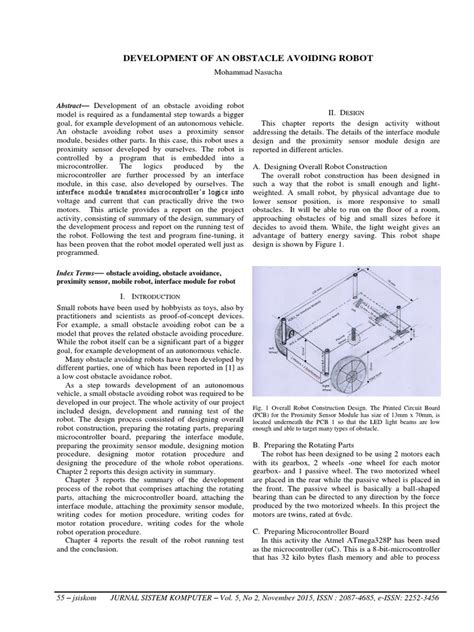 obstacle avoiding robot pdf international standard serial number