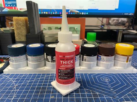 Gridfinity Tamiya And Glue Bottle 10ml Single Bottle Holder 3d Model