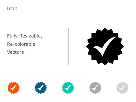 Colorful Badge Checkmark Icon Set For Versatile Presentations Slide Template