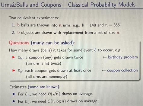 Solved Write A Program To Simulate Throwing Balls Into Urns