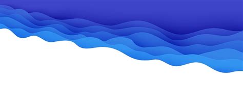 종이 컷 스타일로 물파도가 있는 추상적인 배경 깊은 물결 모양의 현대적인 커버를 잘라 3d 벽지 매끄러운 그림자 종이 컷 아트와 파란색 레이어 벡터 일러스트레이션 종이 접기