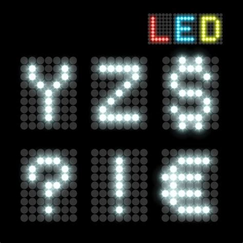 Led Font Royalty Free Vector Image VectorStock