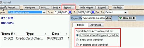 Reckon Hosted Export To Excelcsv Format — Reckon Community