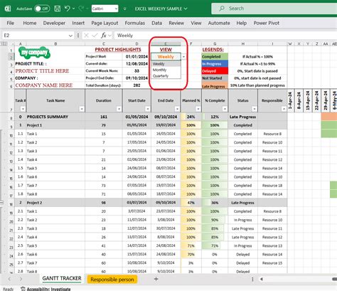 excel dynamic gantt chart 2 files fixed timescale and multiple