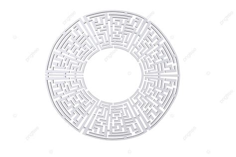 Maze Circle Puzzle Problem Solving Labyrinth Photo Background And