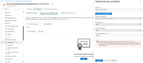 Service With Owner Level Access Unable To Bind Certificate In Keyvault Microsoft Qanda