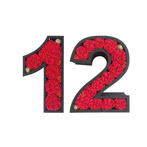 قیمت و خرید باکس گل مصنوعی مدل عدد 12