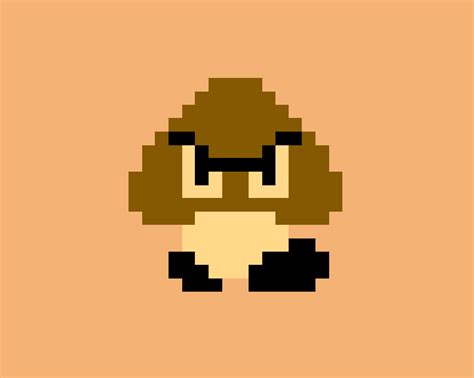 Original Mario Goomba Super Mario Brothers Quilt Along Goomba
