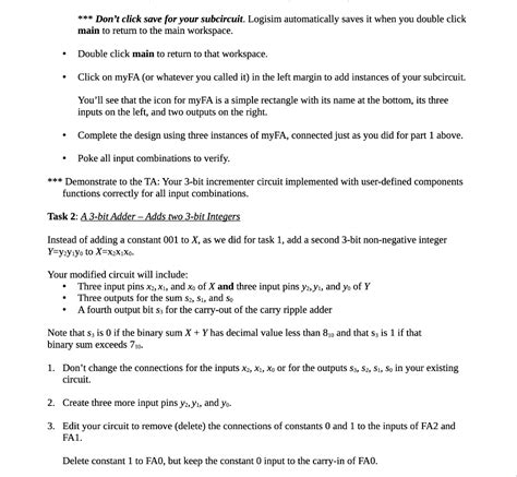 This Lab Includes The Implementation Of A Full Adder Chegg