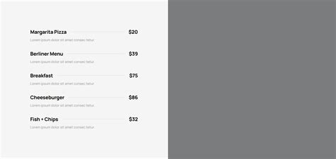 29 Elementor Price List Sections