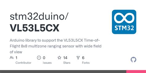 Github Stm32duino Vl53l5cx Arduino Library To Support The Vl53l5cx Time Of Flight 8x8