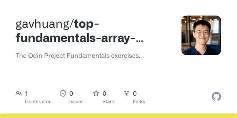 Github Gavhuangtop Fundamentals Array Exercises The Odin Project